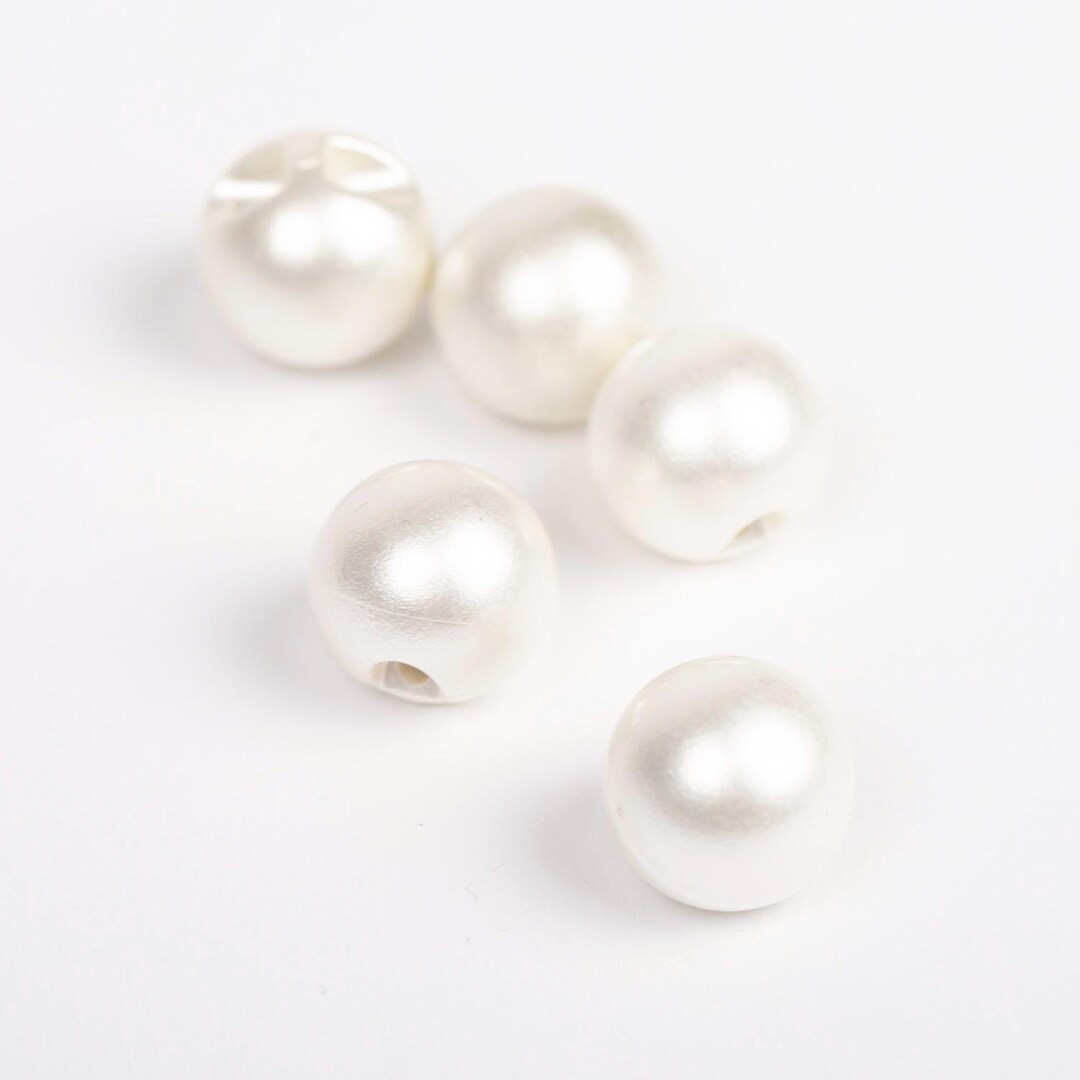 Pearl Ball Shaped Buttons 12 Mm - White Buttons Pearl - Buttons for ...