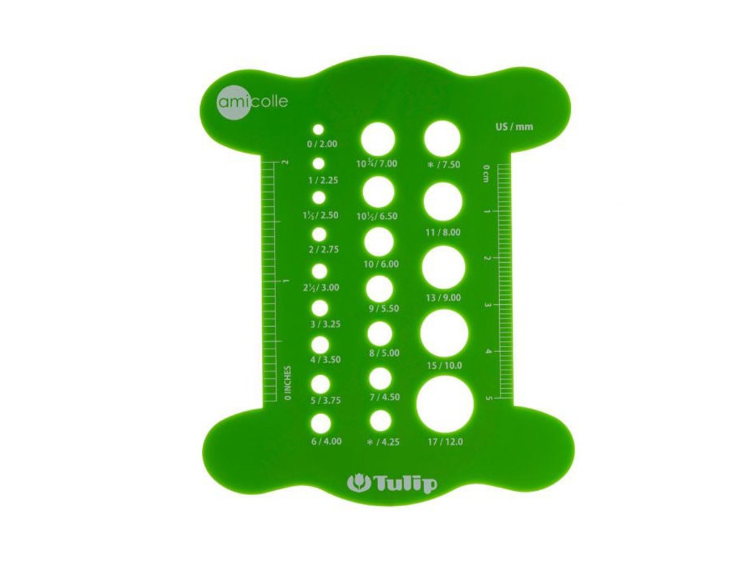 TULIP Needle Gauge Measurement Tool - With Millimetres on One Side and ...
