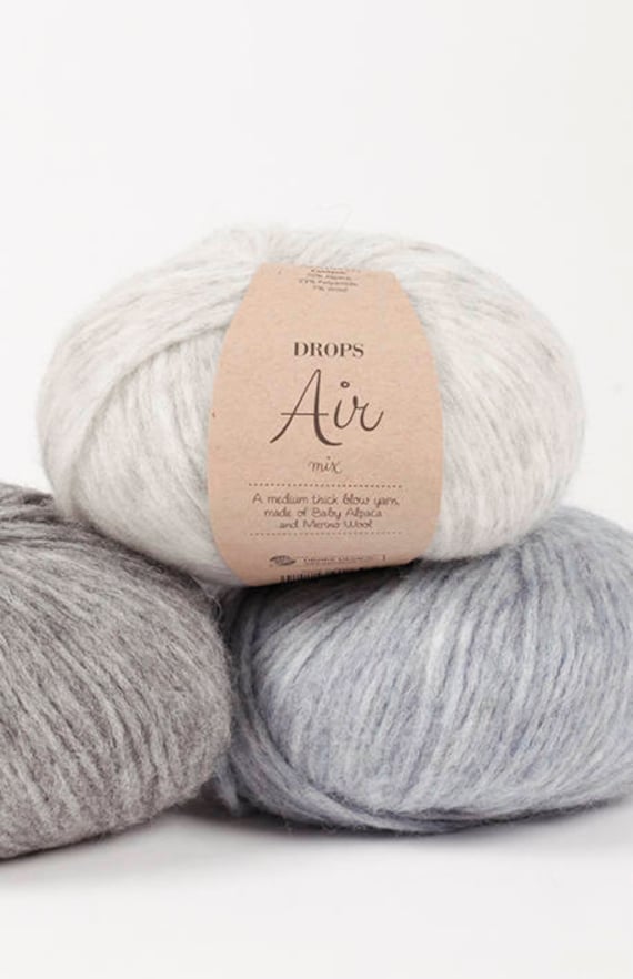 DROPS Air Knitting yarn Aran yarn Worsted yarn Drops yarn | Etsy