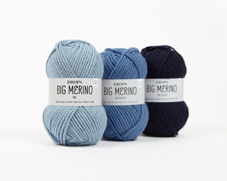 DROPS Big Merino Merino Wool Yarn Superwash Yarn 100 - Etsy