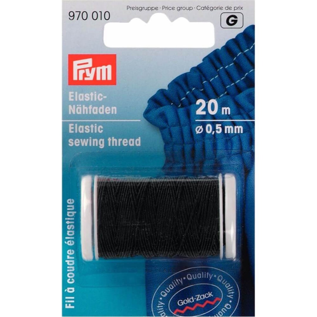 Elastic Thread PRYM Black - Lace Yarn - Elastic Yarn - 0.5 Mm 20 Meters ...