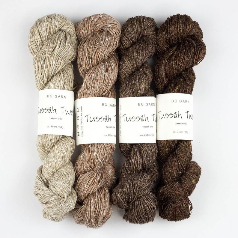 Tussah Silk Yarn for Knitting BC Garn Tussah Tweed Yarn | Etsy