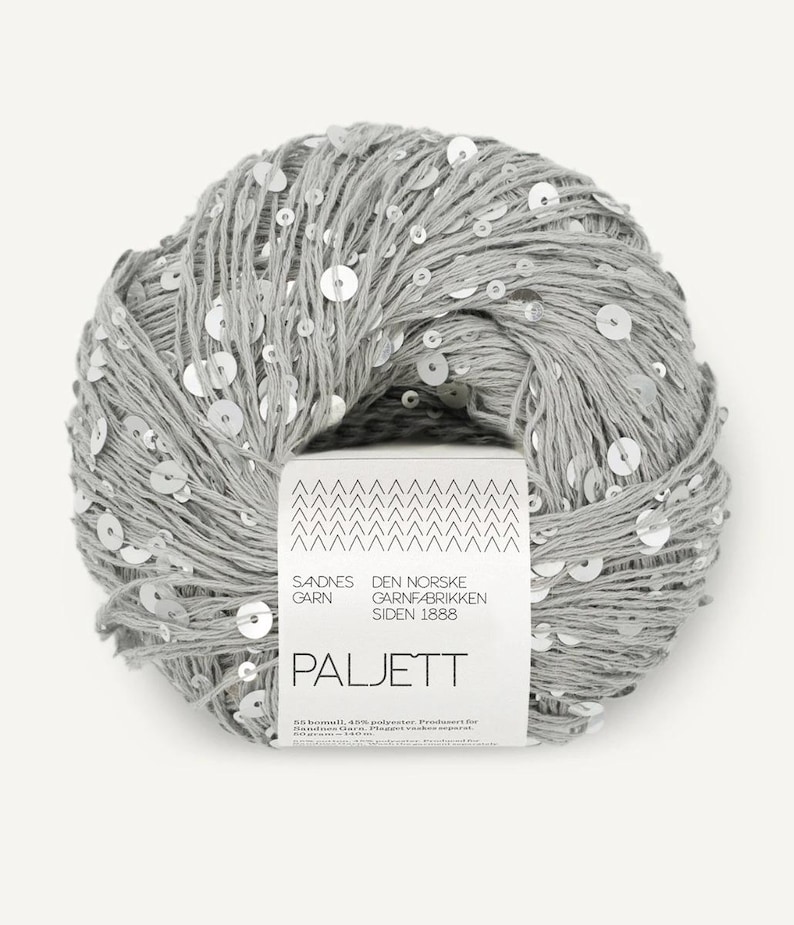 Sandnes Garn PALJETT Sequin Yarn 50 G 140 M Luxury Thread, Paillette ...