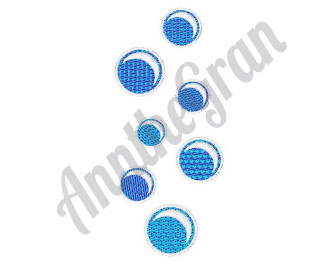 Bubbles - Machine Embroidery Design. Water Bubbles Embroidery Pattern ...
