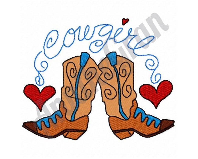 Cowgirl Boots Embroidery Design. Machine Embroidery Design. | Etsy