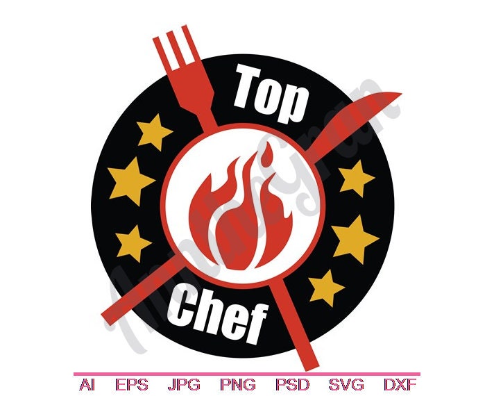 Top Chef Svg Dxf Eps Png Jpg Vector Art Clipart Cut | Etsy
