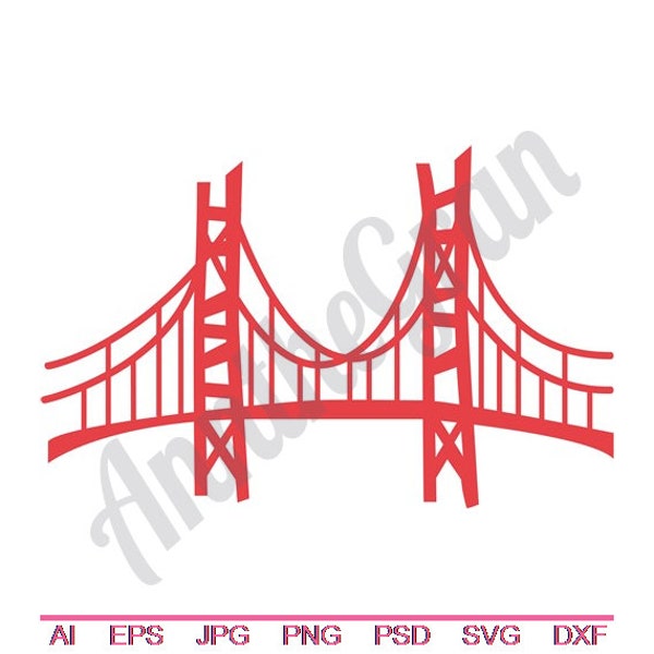 Golden Gate Bridge Embroidery File - Etsy