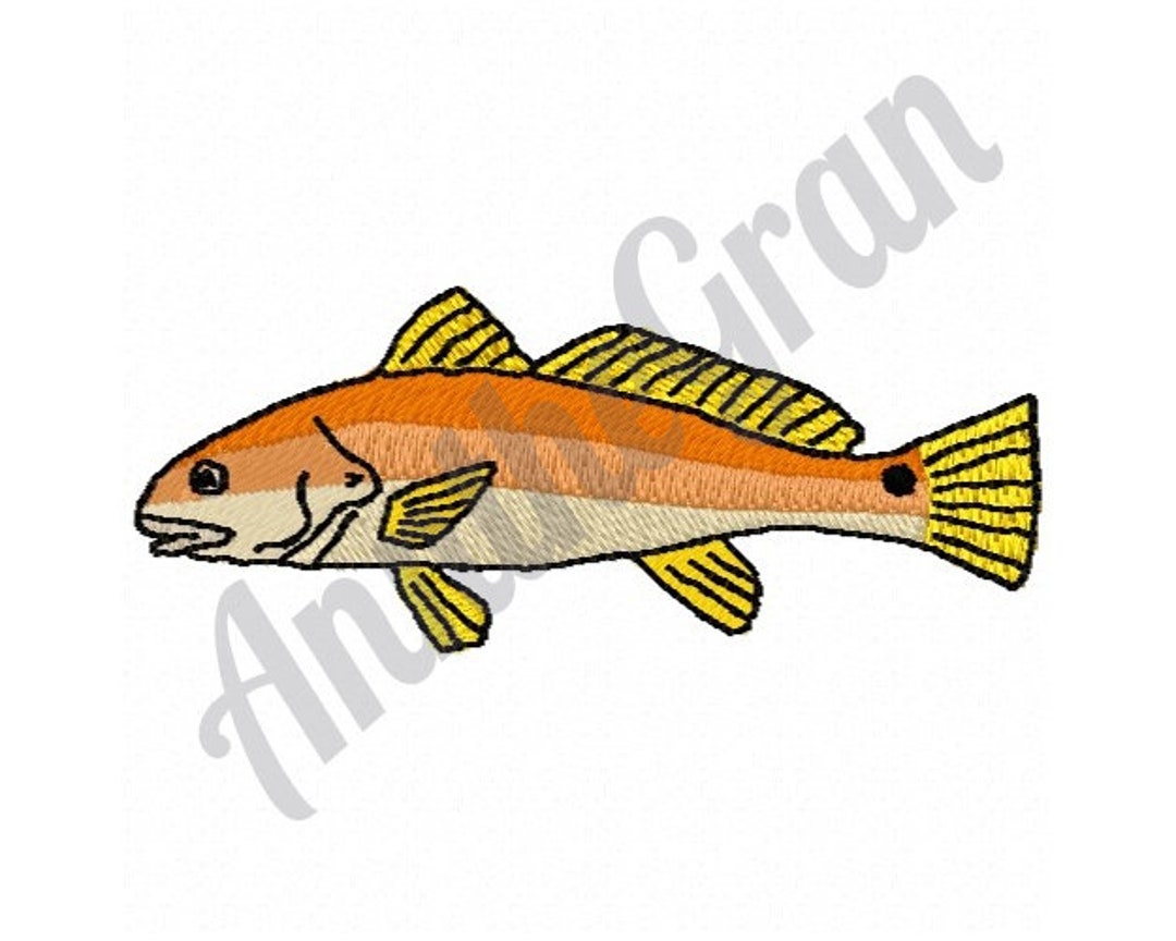 Redfish Embroidery Design. Machine Embroidery Design. Redfish ...