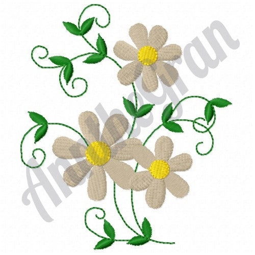 Daisy Bouquet Machine Embroidery Design Beautiful Daisies - Etsy