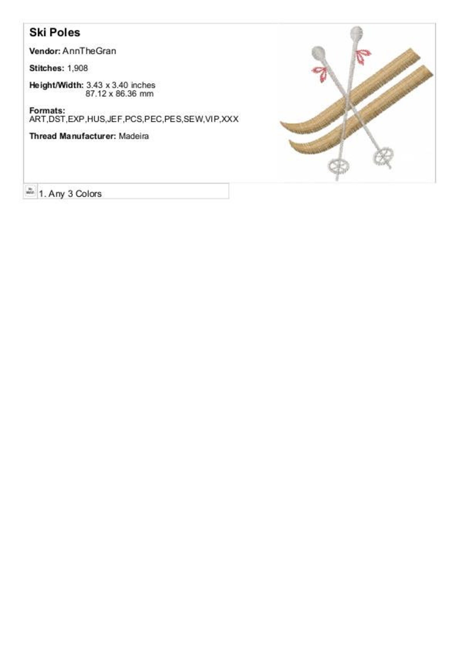 Vintage Skis Embroidery Design. Machine Embroidery Design. Snow Skis ...