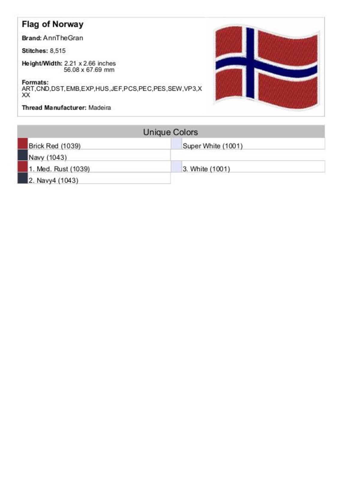 Flag of Norway Embroidery Design. Machine Embroidery Design. Norwegian ...