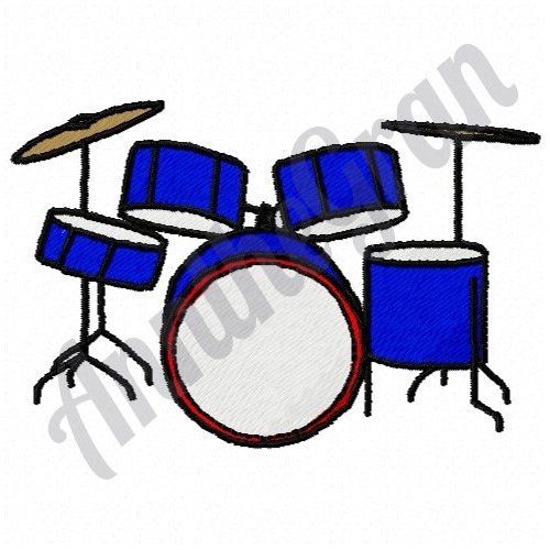 Drum Set Machine Embroidery Design Embroidery Designs - Etsy
