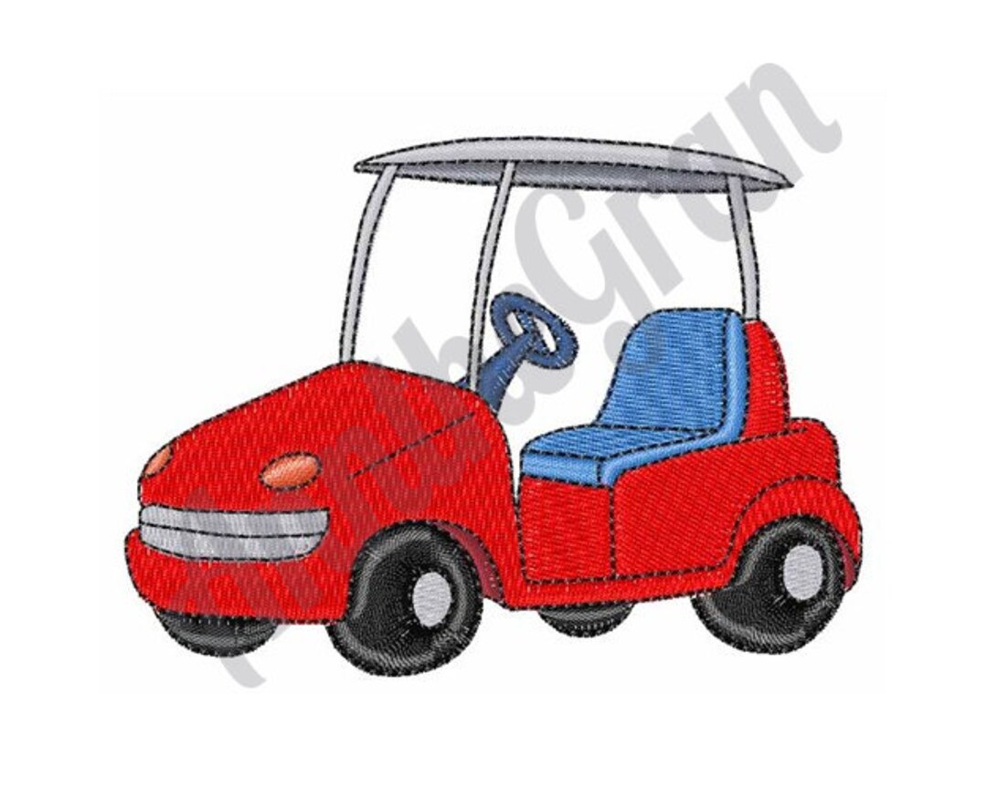 Golf Cart Embroidery Design. Machine Embroidery Design. Golf Cart ...