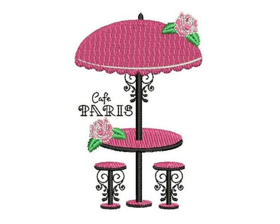 Cafe Paris - Machine Embroidery Design - Etsy