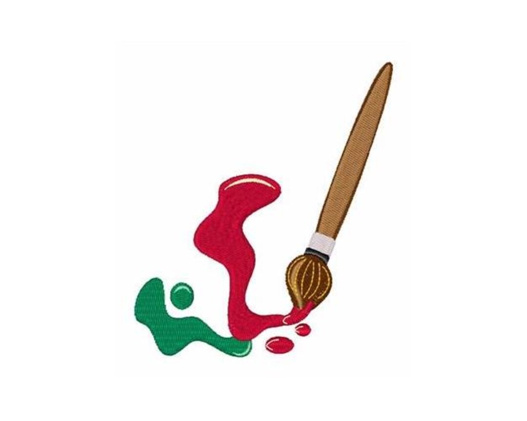 Painting Brush - Machine Embroidery Design - Etsy