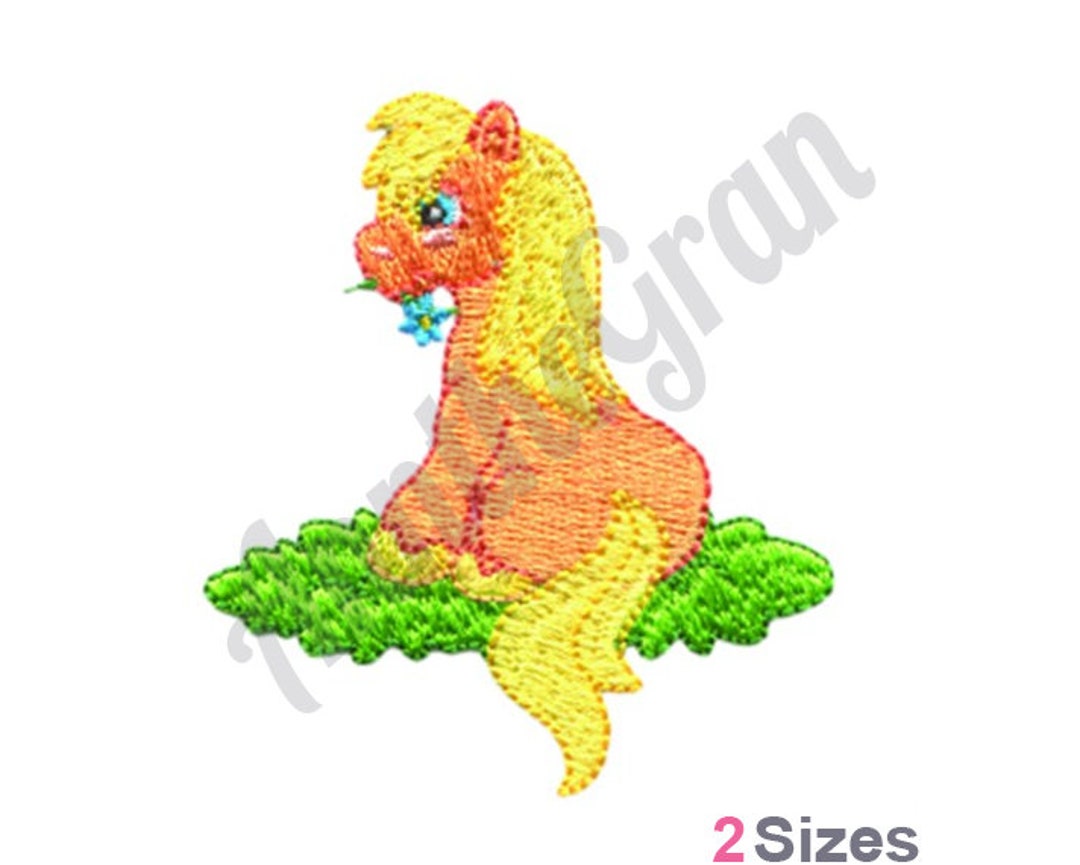 Sitting Pony - Machine Embroidery Design. Sitting Pony Embroidery ...