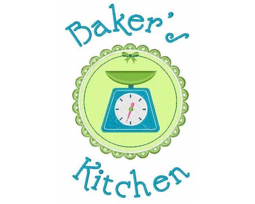 Baker's Kitchen - Machine Embroidery Design, Kitchen Scale Embroidery ...