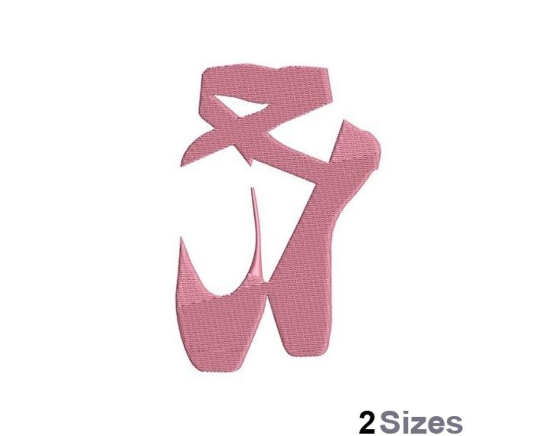 Ballerina Slippers - Machine Embroidery Design - 2 Sizes, Ballet Pointe ...