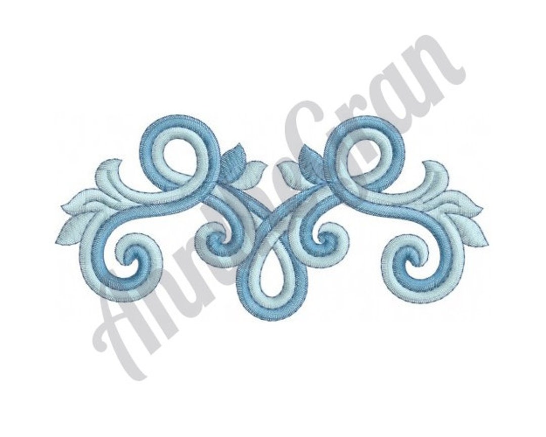 Swirly Vine Embellishment - Machine Embroidery Design - Etsy
