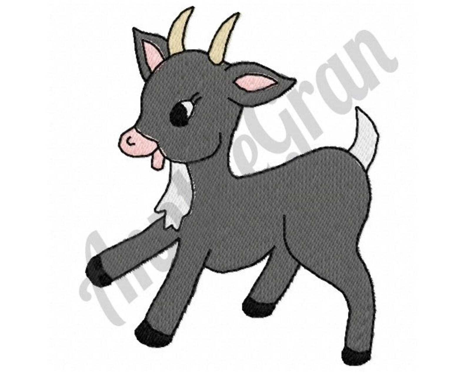 Baby Goat Embroidery Design. Machine Embroidery Design. Goat Embroidery ...