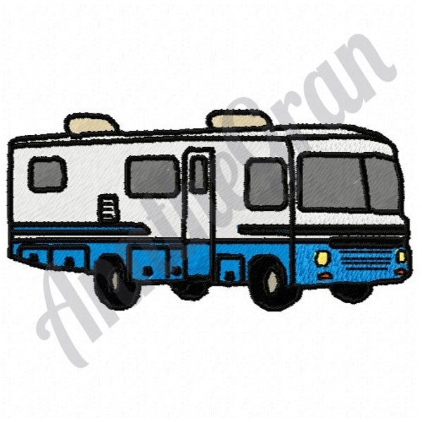 Motorhome Embroidery Design - Etsy