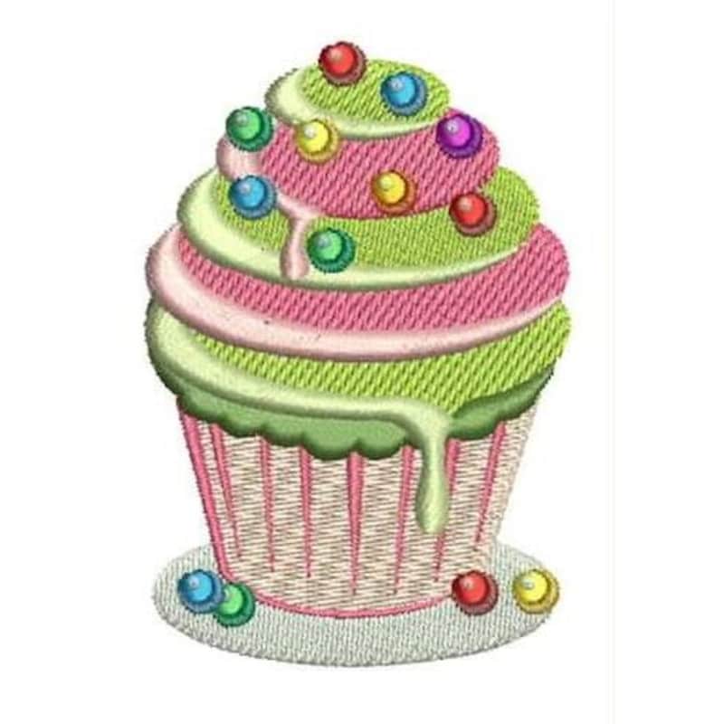Cupcake Embroidery - Etsy
