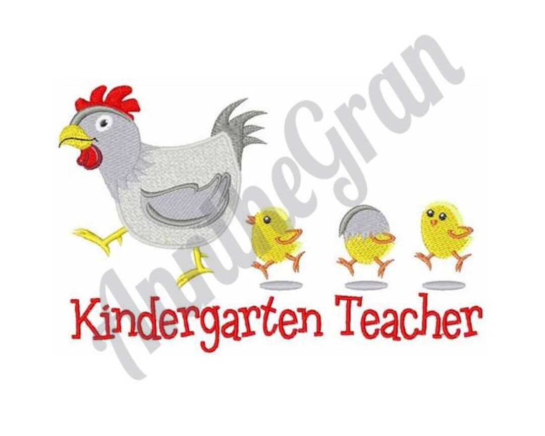 Kindergarten Teacher Machine Embroidery Design, Hen and Chicks ...