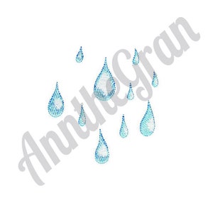 Rain Drops Embroidery Design. Machine Embroidery Design. Rain Drop ...