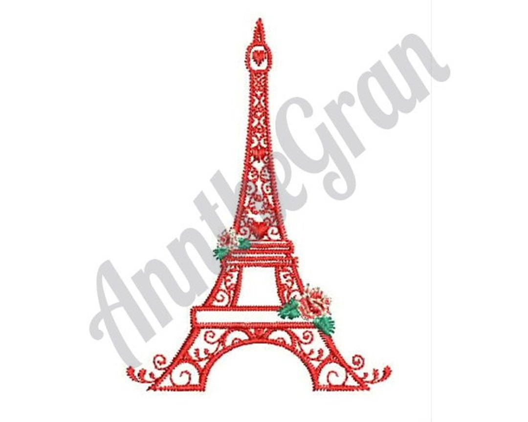 Eiffel Tower Embroidery Design. Machine Embroidery Design. Paris ...