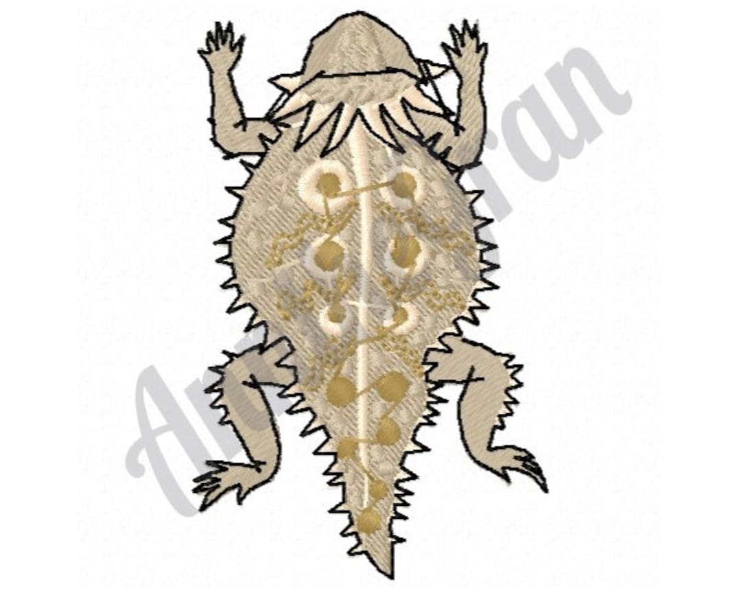 Horned Lizard Embroidery Design. Machine Embroidery Design. Lizard ...