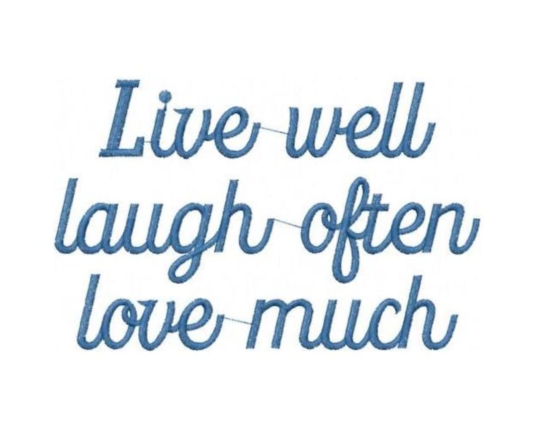 Live Well - Machine Embroidery Design - Etsy