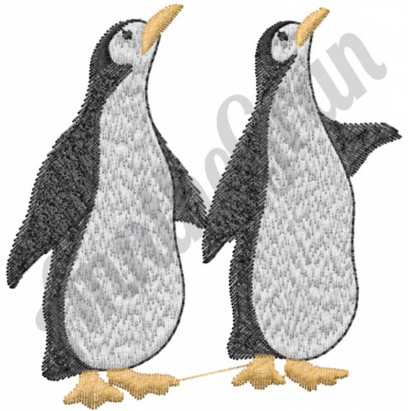 Penguin Embroidery Design - Etsy