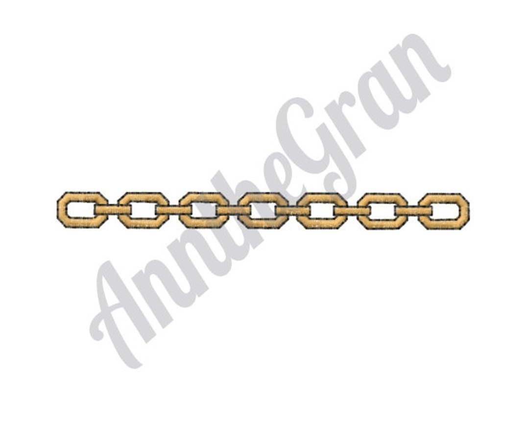 Golden Chain Embroidery Design. Chain Embroidery Design. Machine ...