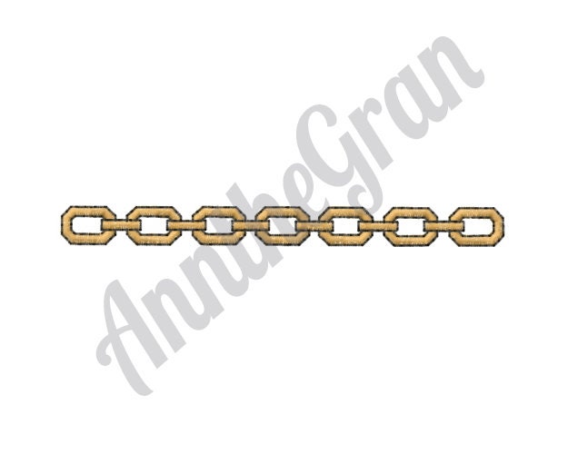 Golden Chain Embroidery Design. Chain Embroidery Design. Machine ...