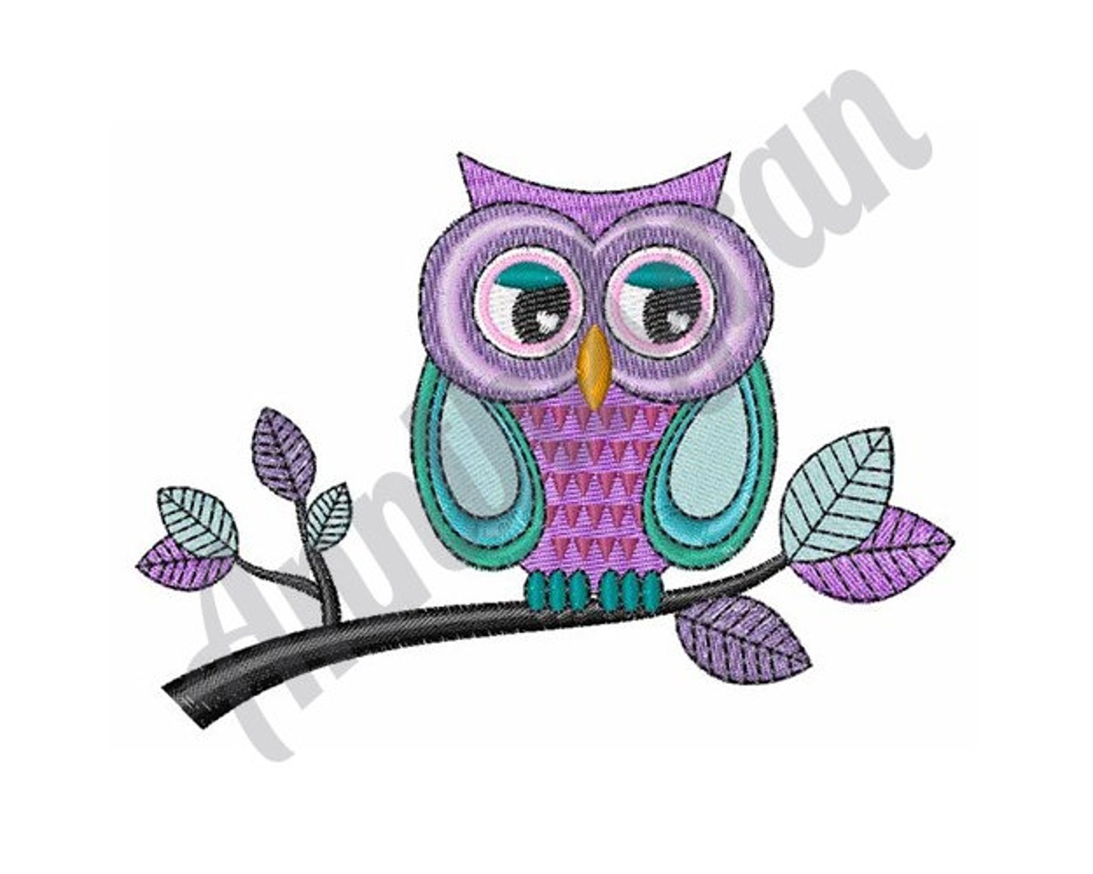 Owl Machine Embroidery Design - Etsy