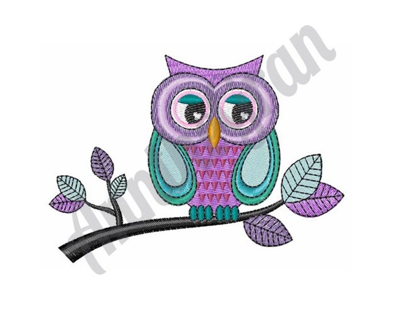 Owl Machine Embroidery Design - Etsy