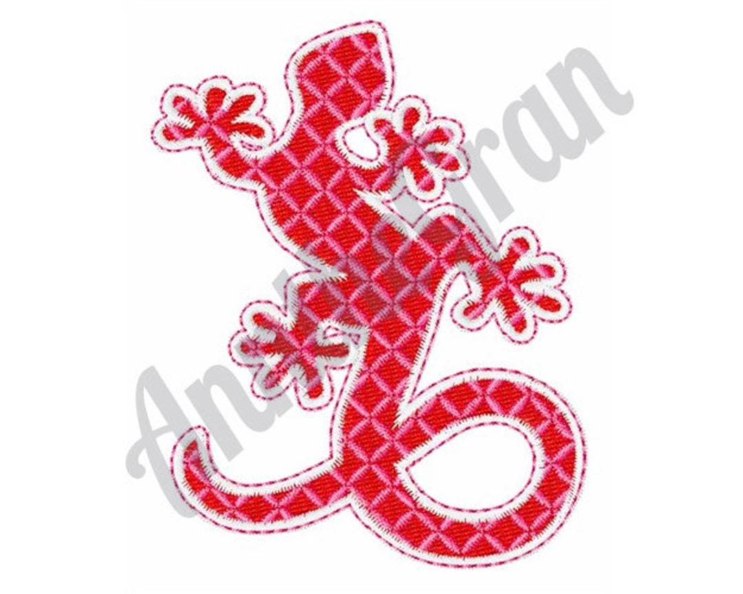 Gecko - Machine Embroidery Design, Lizard Embroidery Pattern, Exotic ...