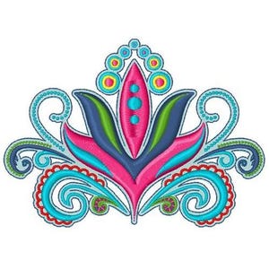 Colorful Flower - Machine Embroidery Design - Etsy