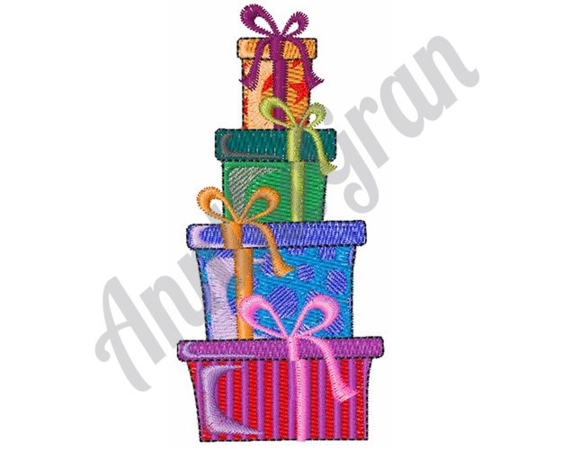 Christmas Gift Boxes Embroidery Design. Christmas Presents - Etsy