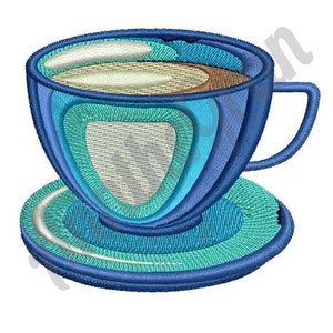 Tea Cup Embroidery Design. Machine Embroidery Design. Coffee Cup ...