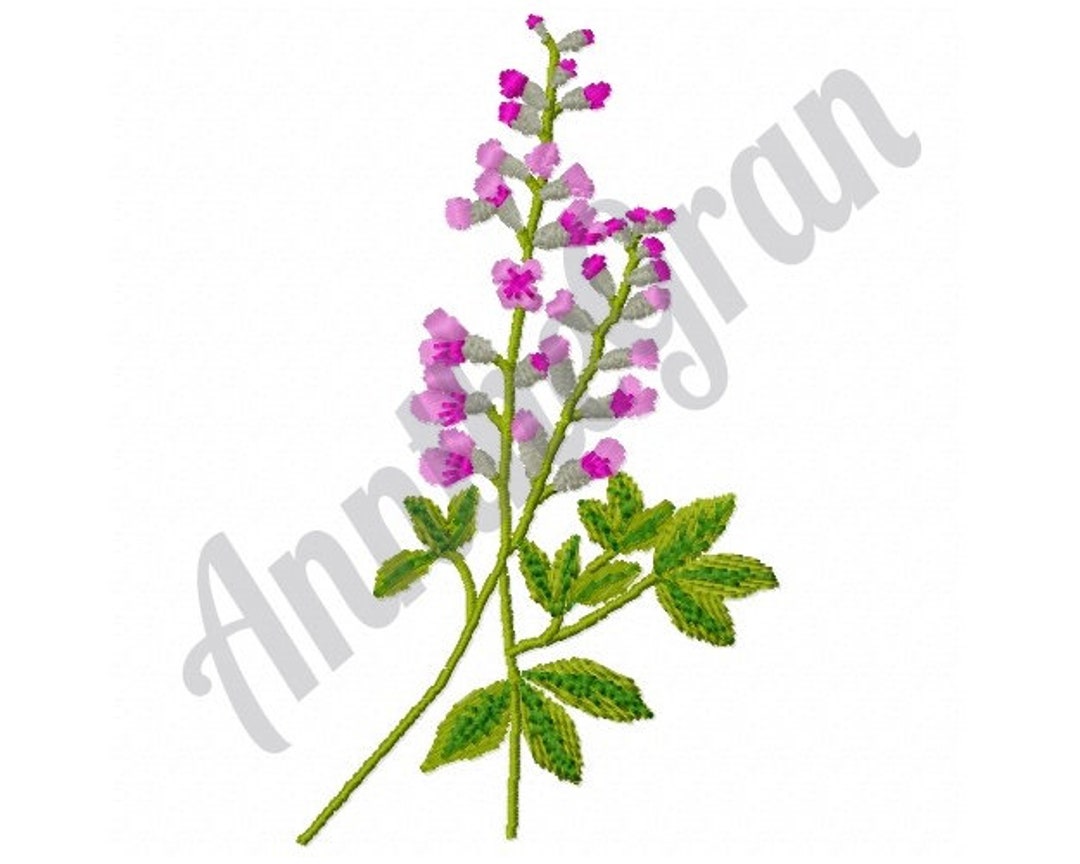 Wild Indigo Flower Embroidery Design. Machine Embroidery Design. Floral ...