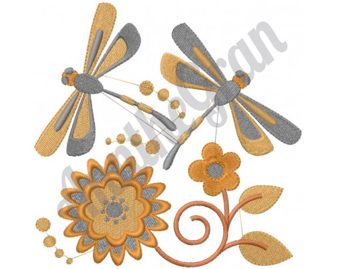 Dragonflies Embroidery Design. Machine Embroidery Design. Dragonfly ...