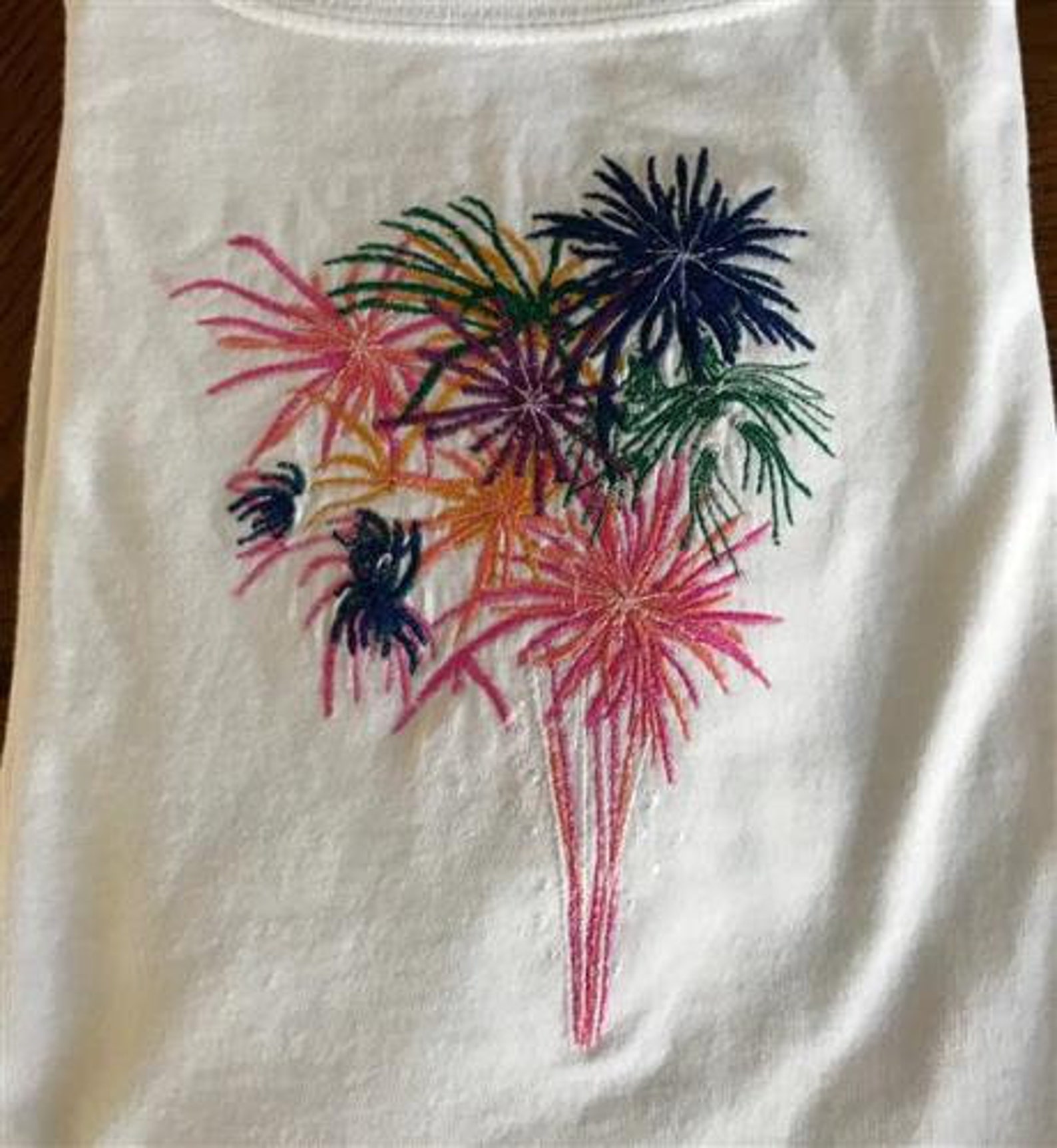 Fireworks Embroidery Design. July 4th Embroidery Pattern. - Etsy