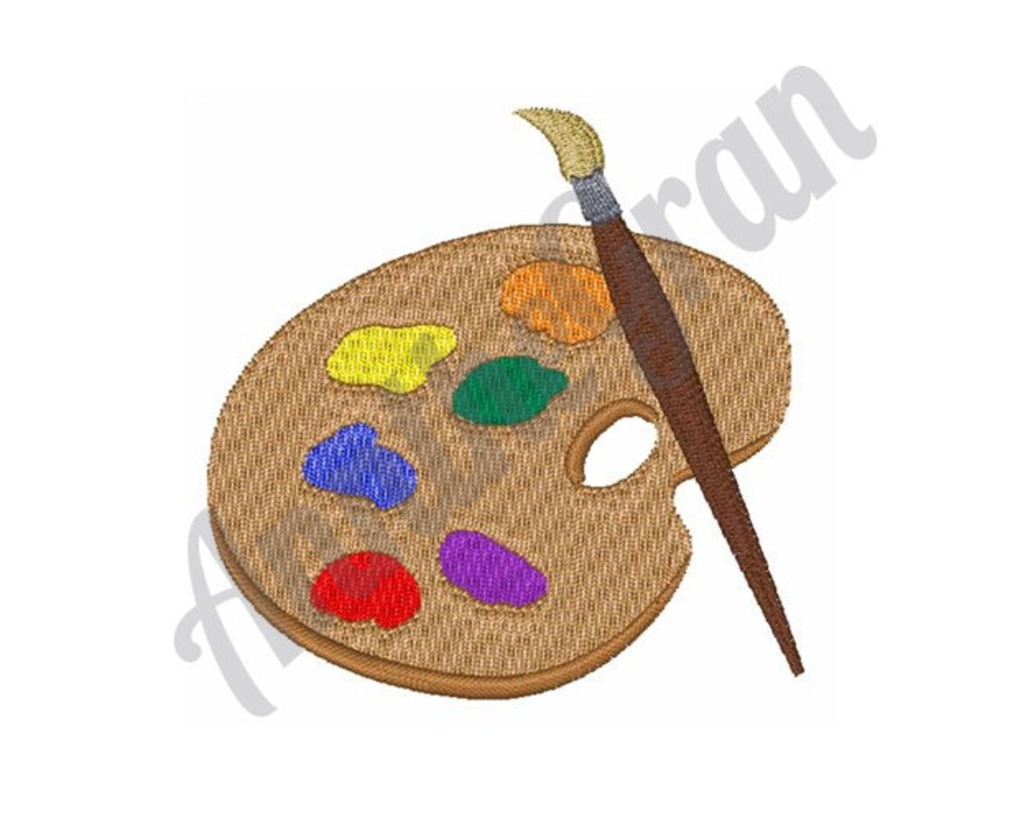 Artist Paint Palette Embroidery Design. Machine Embroidery Design ...