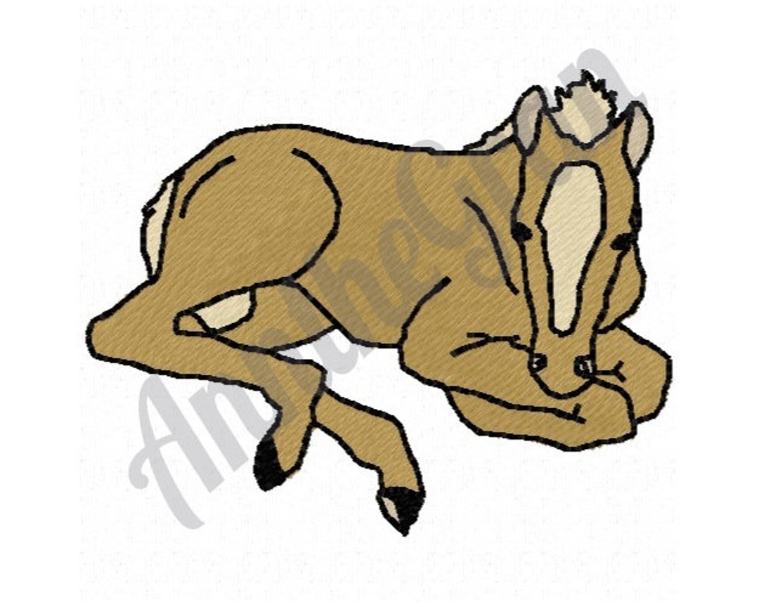 Foal Horse - Machine Embroidery Design. Baby Horse Embroidery Pattern ...