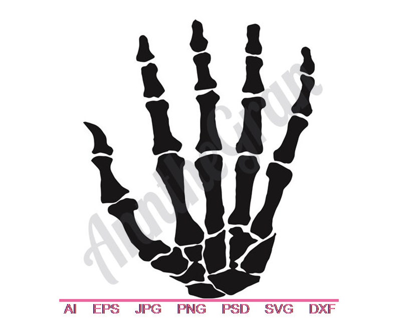 Hand Bones Svg Dxf Eps Png Jpg Vector Art Clipart Cut | Etsy