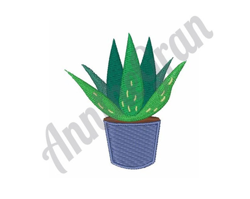 Aloe Plant Machine Embroidery Design. Aloe Vera Embroidery - Etsy