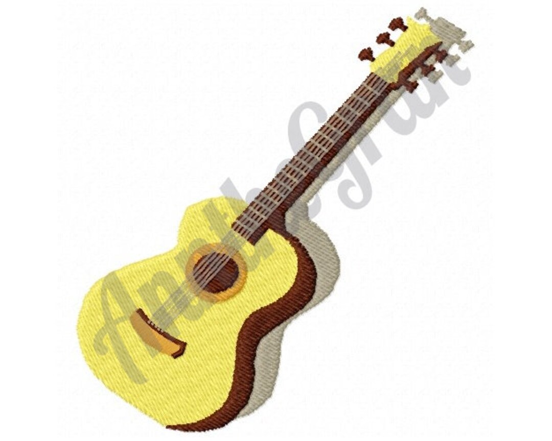 Guitar - Machine Embroidery Design. Classical Guitar Embroidery Pattern ...