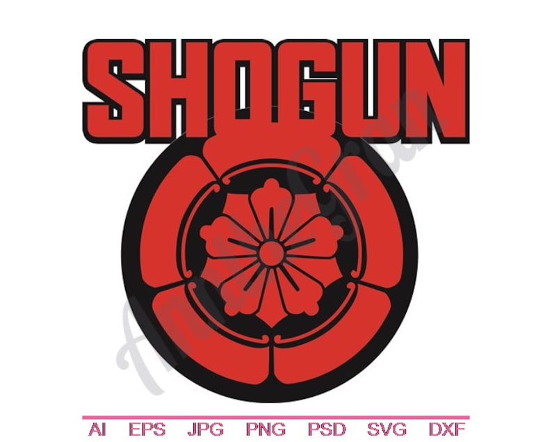 Shogun Crest -svg, Dxf, Eps, Png, Jpg, Vector Art, Clipart, Cut File ...