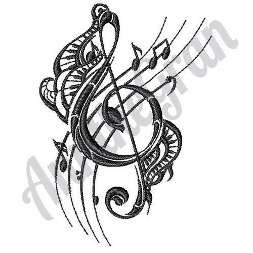 Musical Chord Machine Embroidery Design/ Music Embroidery / - Etsy